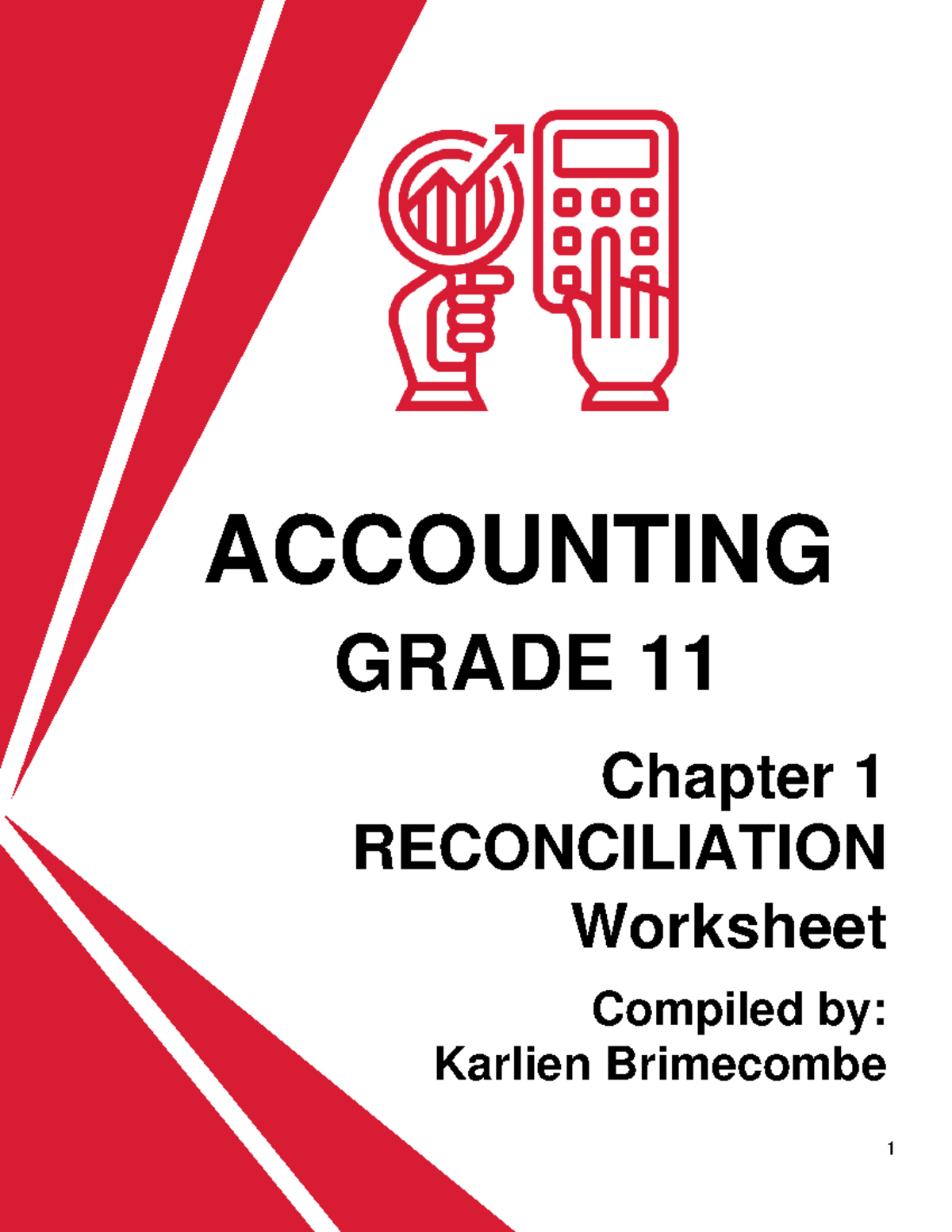 Accounting Gr 11 Worksheet: Bank Reconciliation Chapter 1 Overview ...