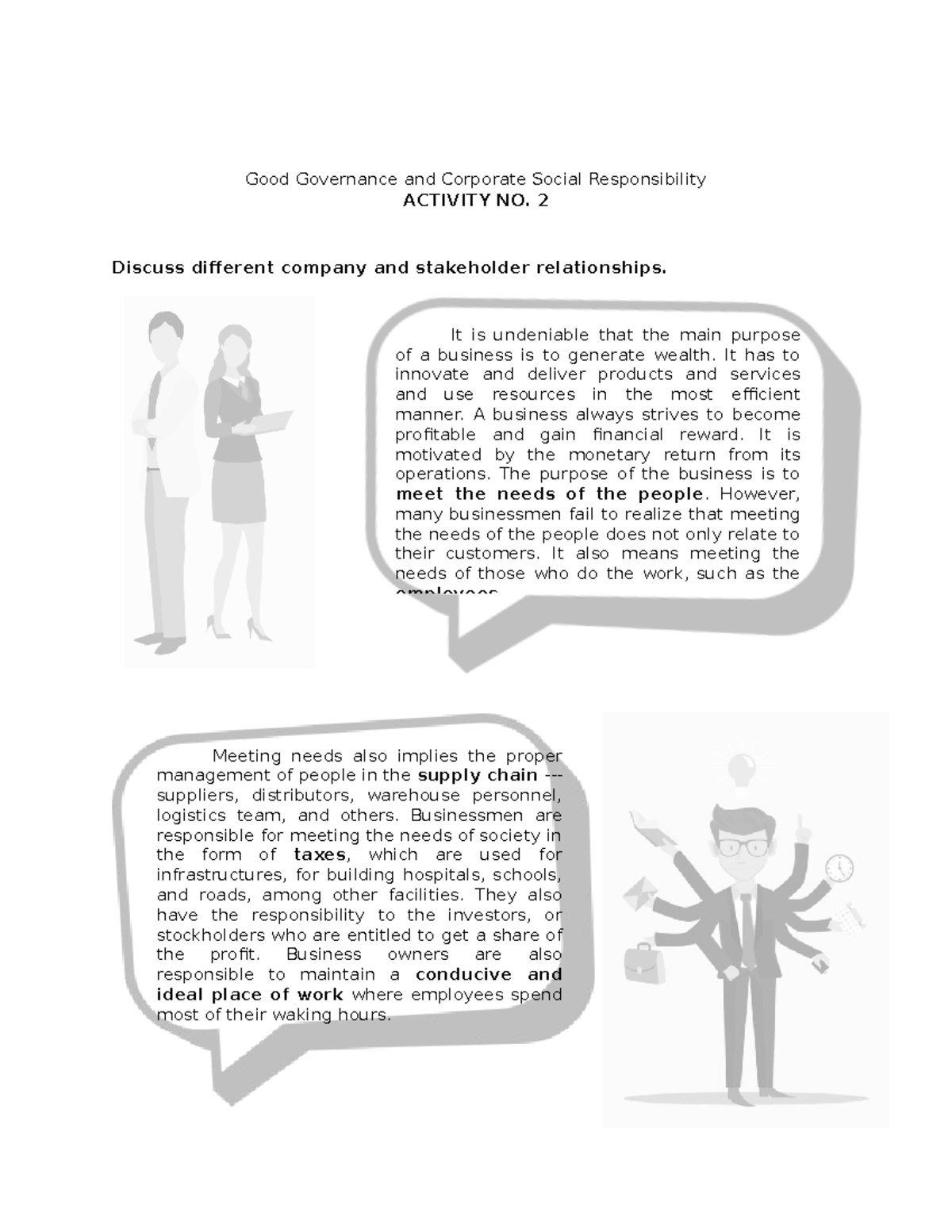 Good governance and csr activity 2 - Good Governance and Corporate ...