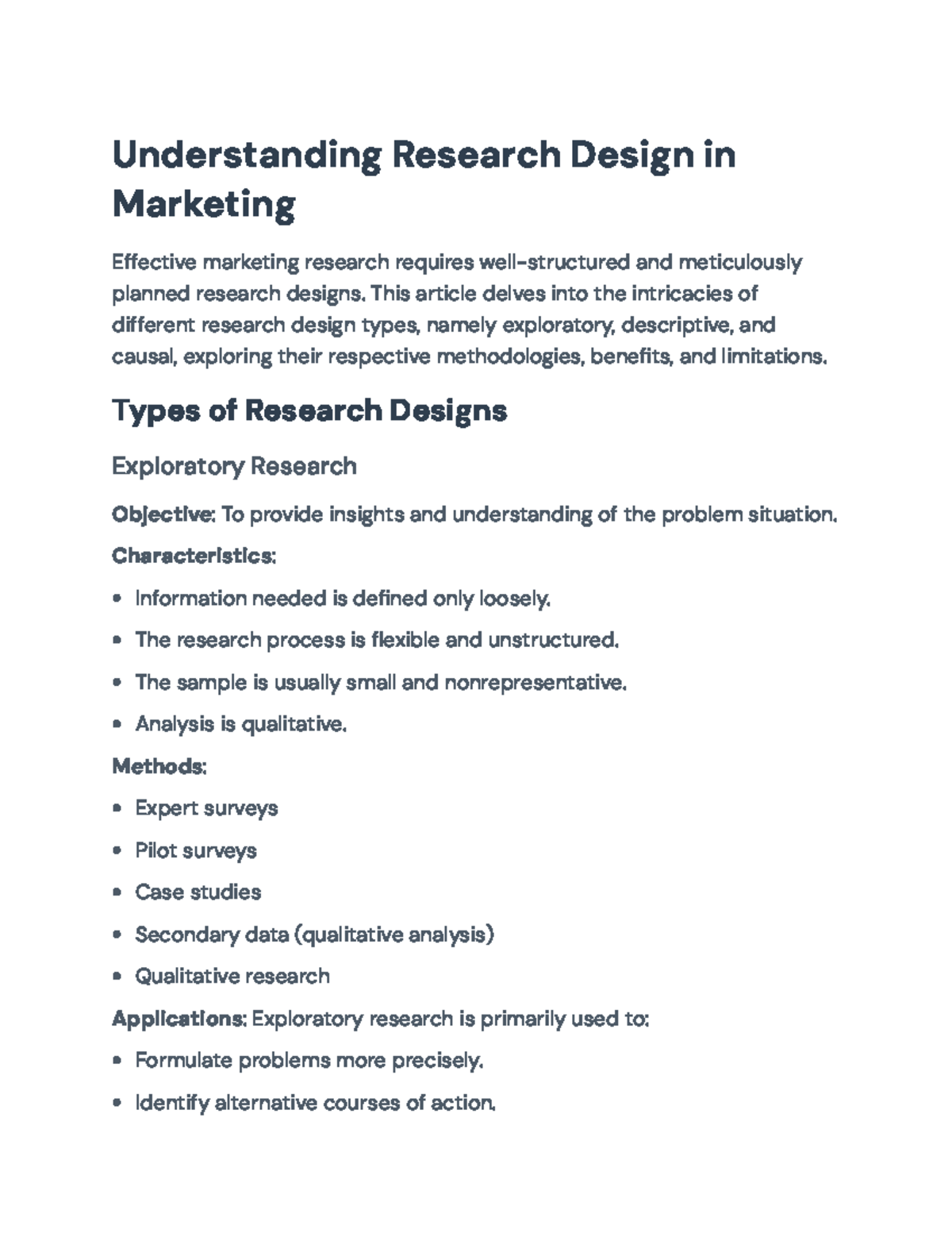 Exploring Research Design Types in Marketing: Comprehensive Guide ...