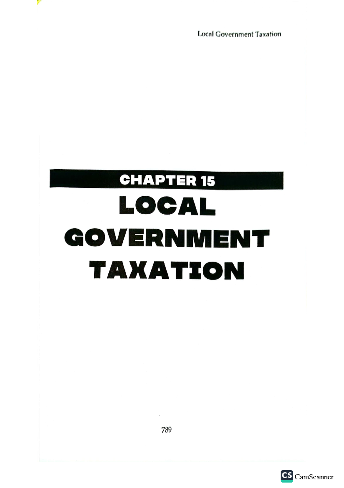 Local TAX 2024: Chapter 15 - Local Government Taxation Review - Studocu