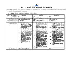 ACC 330 5-1 Project One - Module 5-1 Project One Kathryn Scot Southern ...