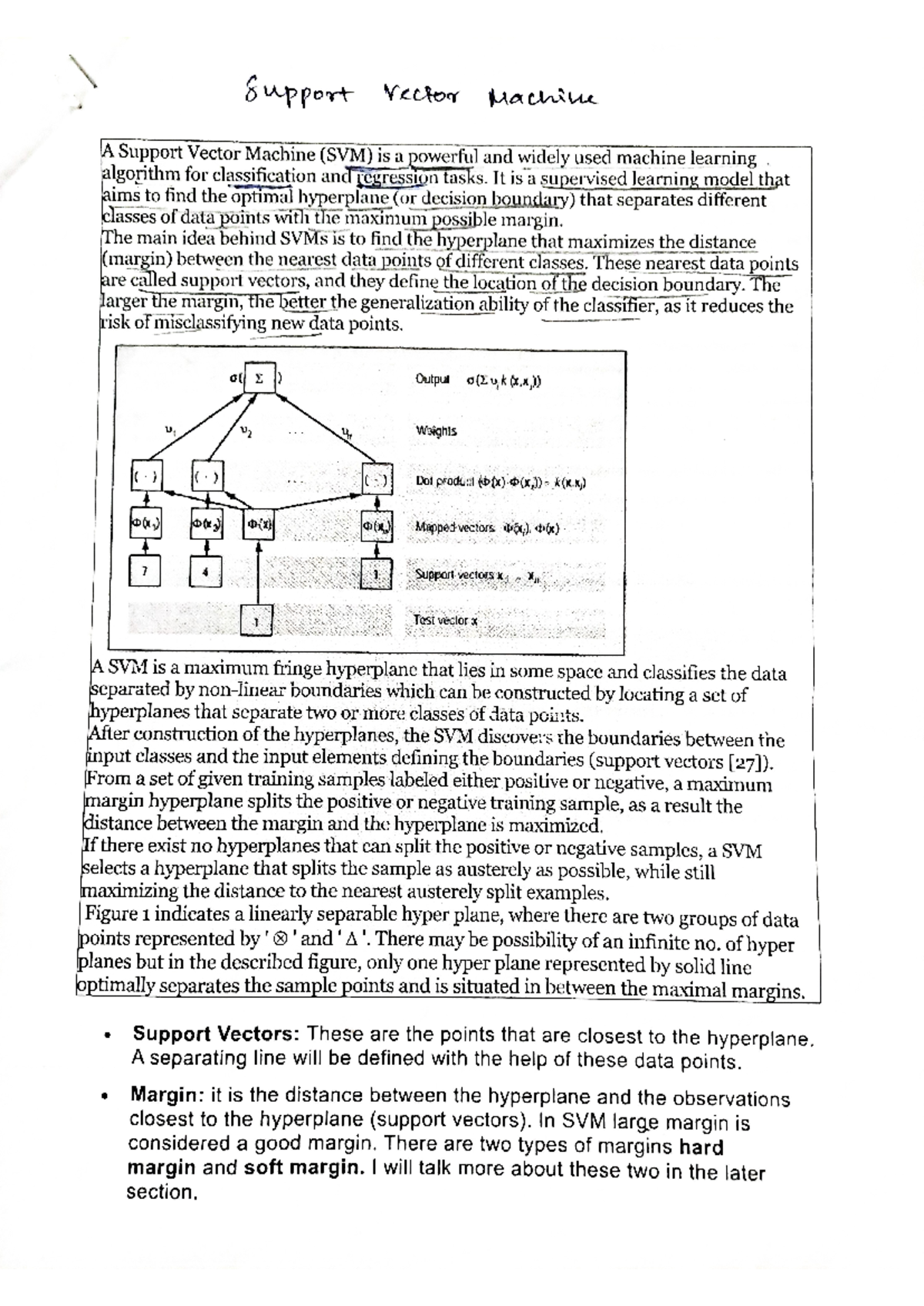 SVM: An Overview of Support Vector Machines and Their Applications - Studocu