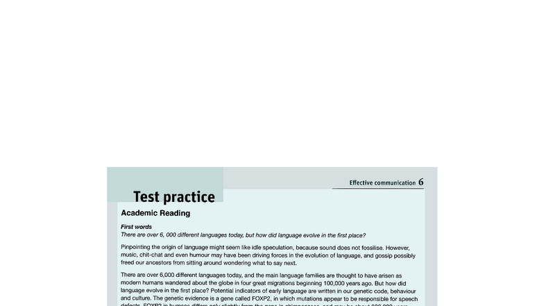 T6 - Effective Communication Test Practice: Language Evolution Insights ...