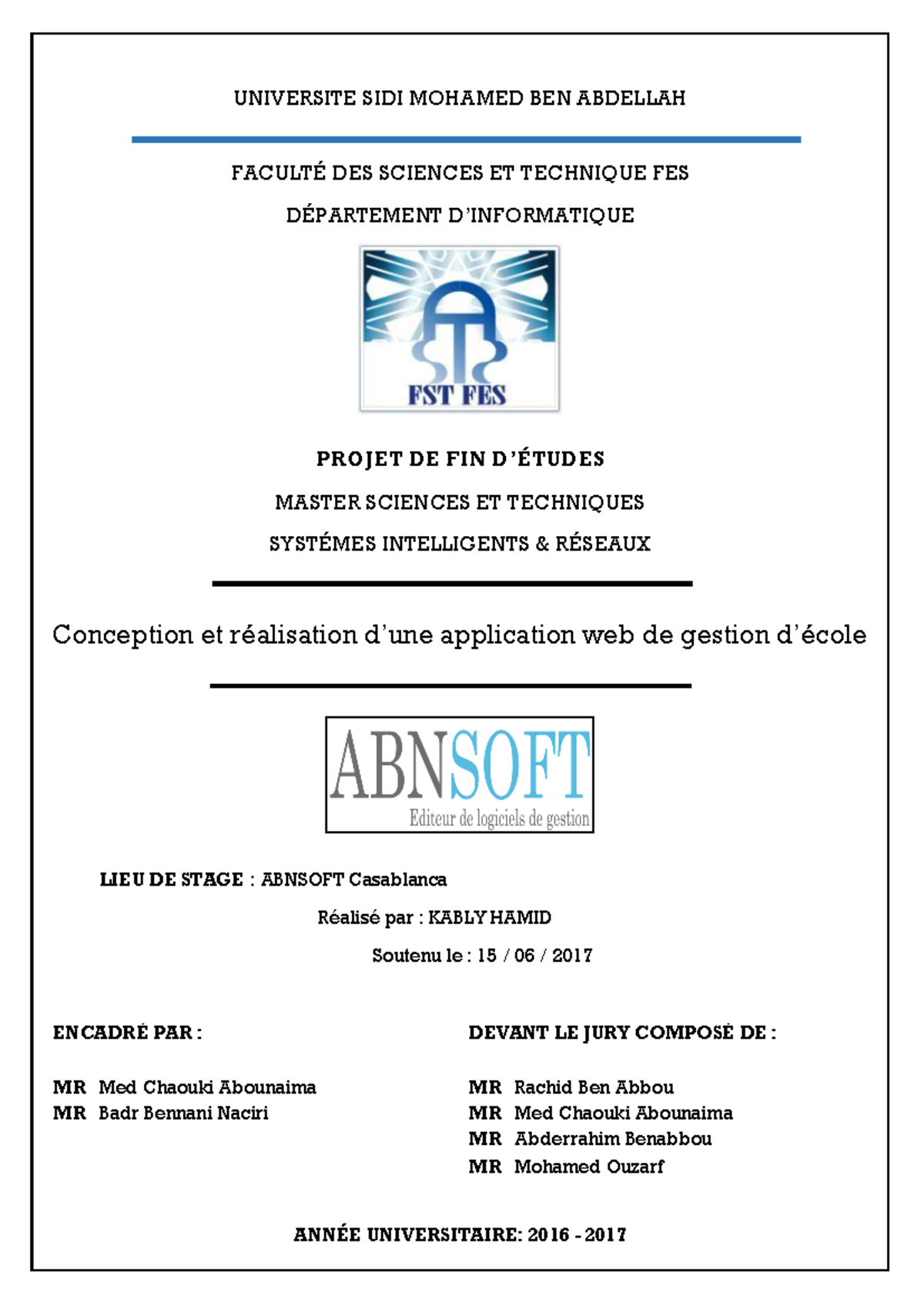 Conception d'une Application Web de Gestion d'École - Projet PFE Master ...