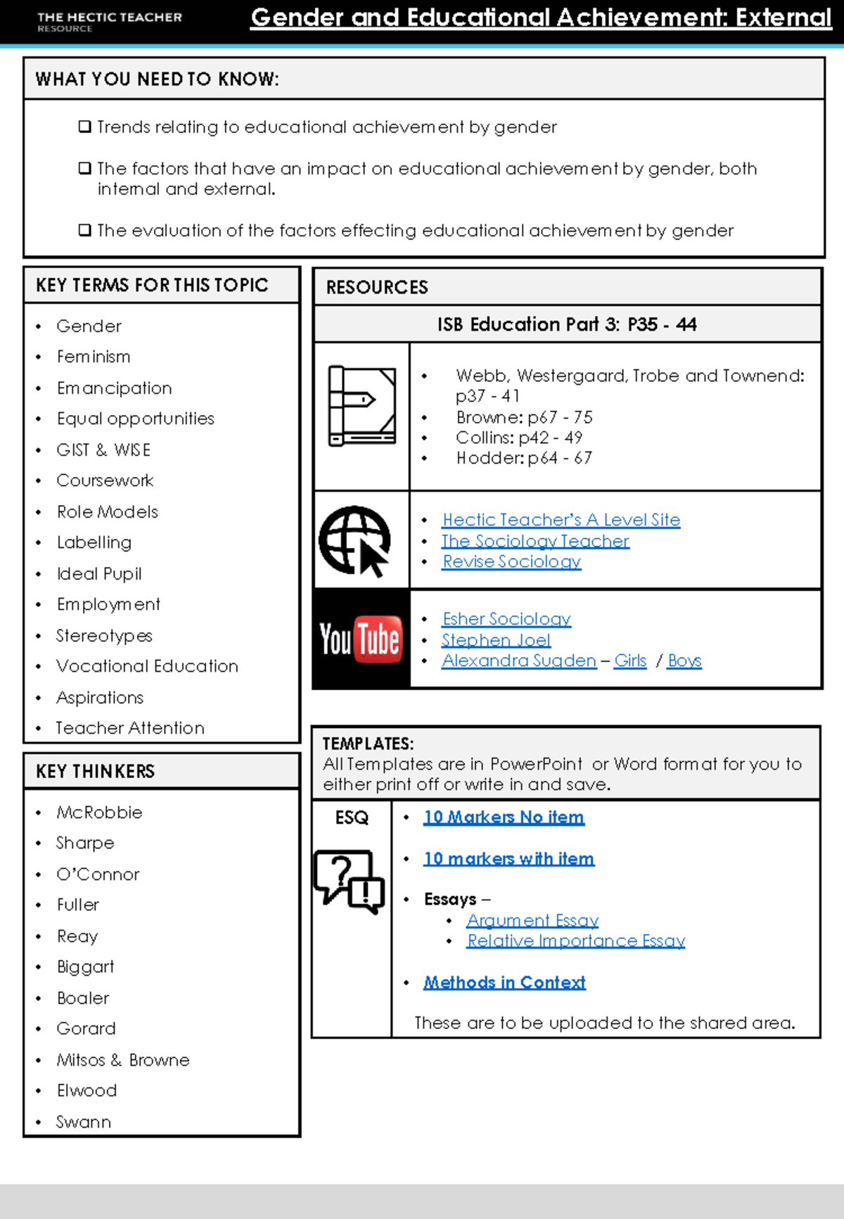 ED14 - Gender & Educational Achievement: Key Trends & Factors Analysis ...