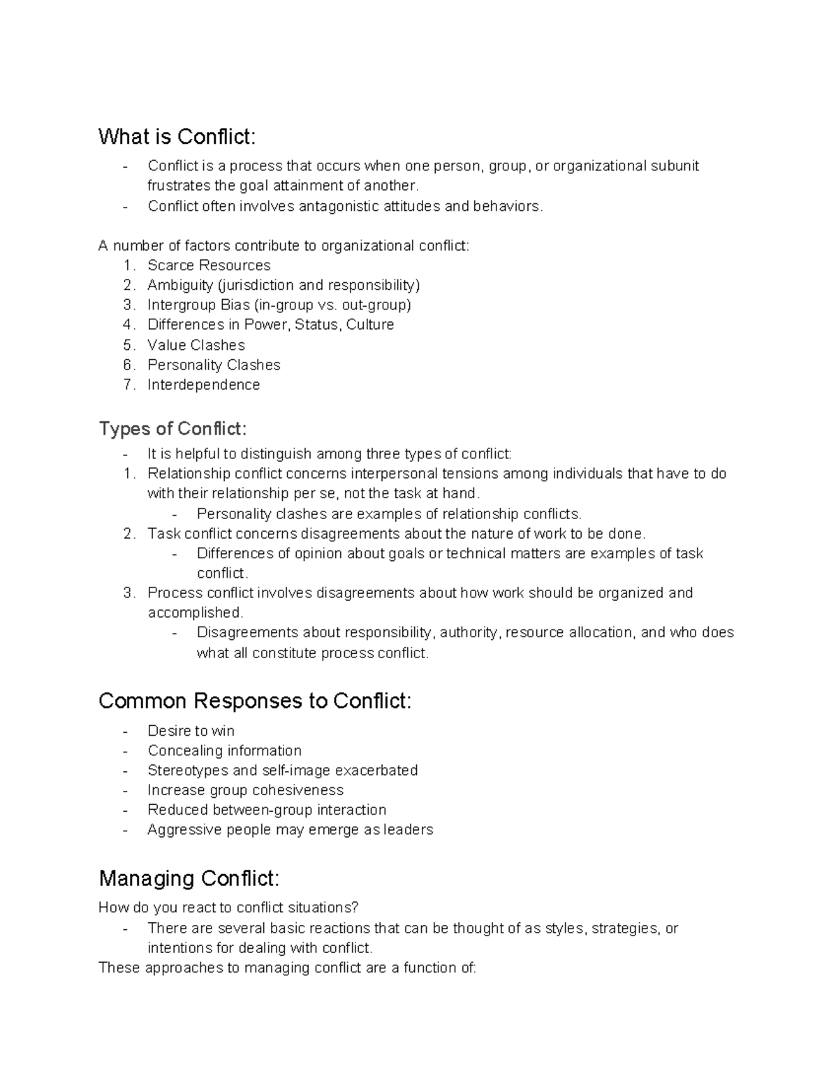 Lecture 9 - Understanding Stress and Conflict Management - Studocu