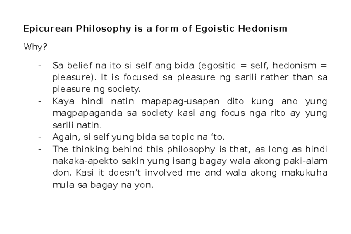 Script for Ethics - Notes on Epicureanism - Epicurean Philosophy is a ...