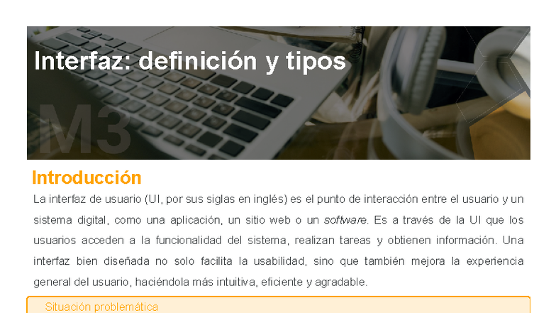 Modulo 3 Experiencia de Usuario - Interfaz: definición y tipos ...