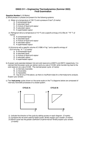 311 formula sheet - ENGG 311 Midterm Examination Formula Sheet First ...