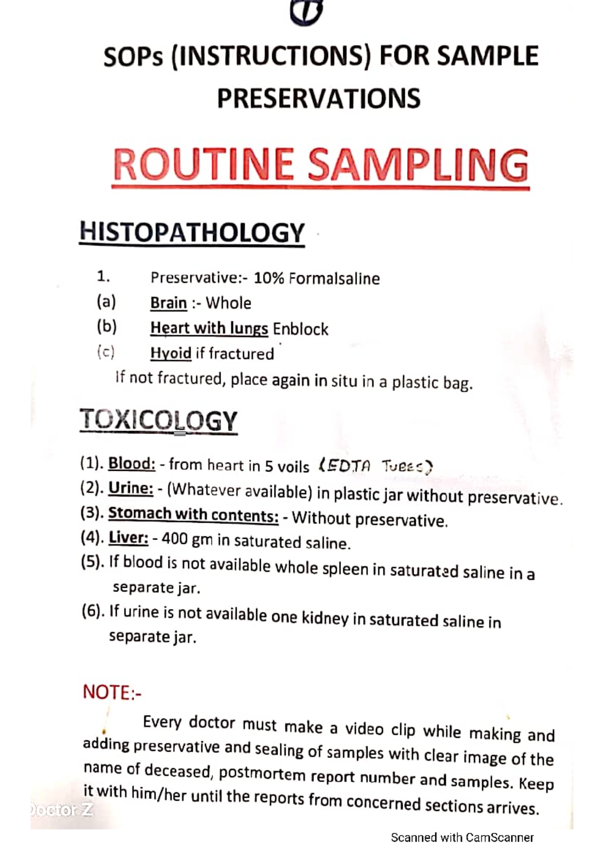 Forensic Sample Collection SOPs: Preservation Techniques & Protocols ...