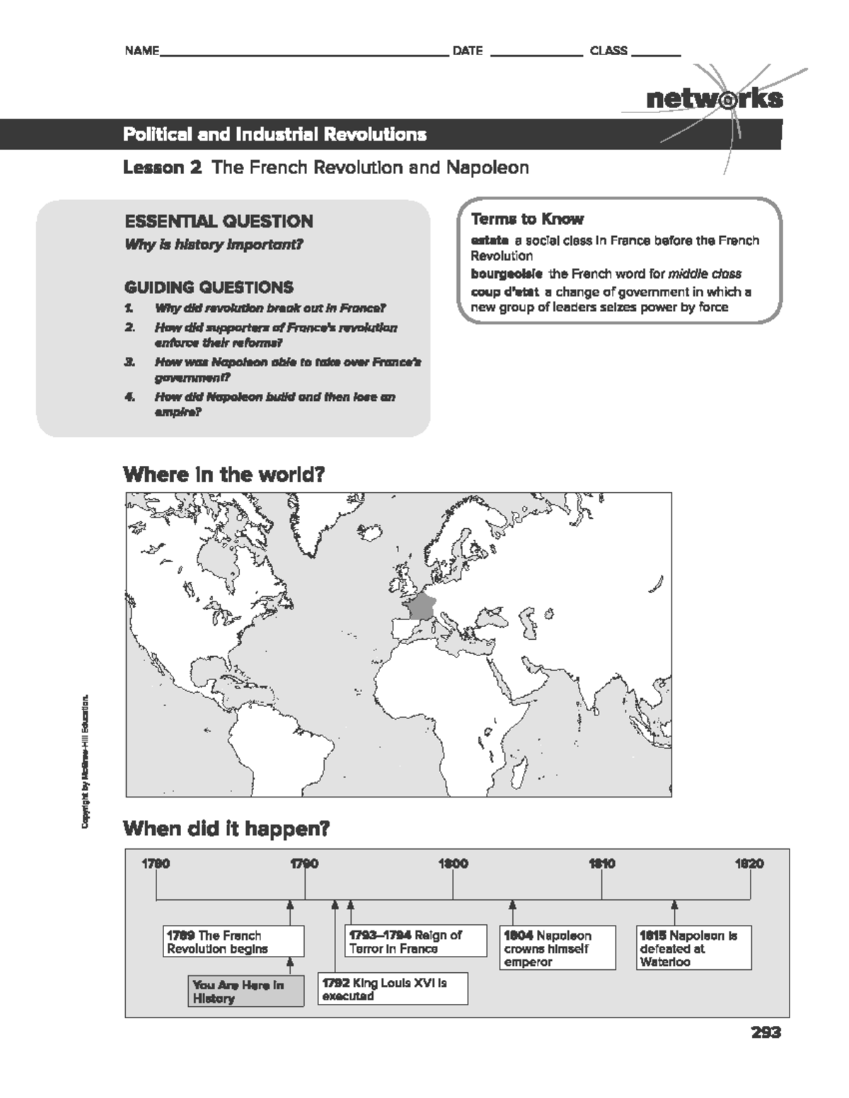 Lesson 2: The French Revolution & Napoleon Overview (POL-IND REV) - Studocu