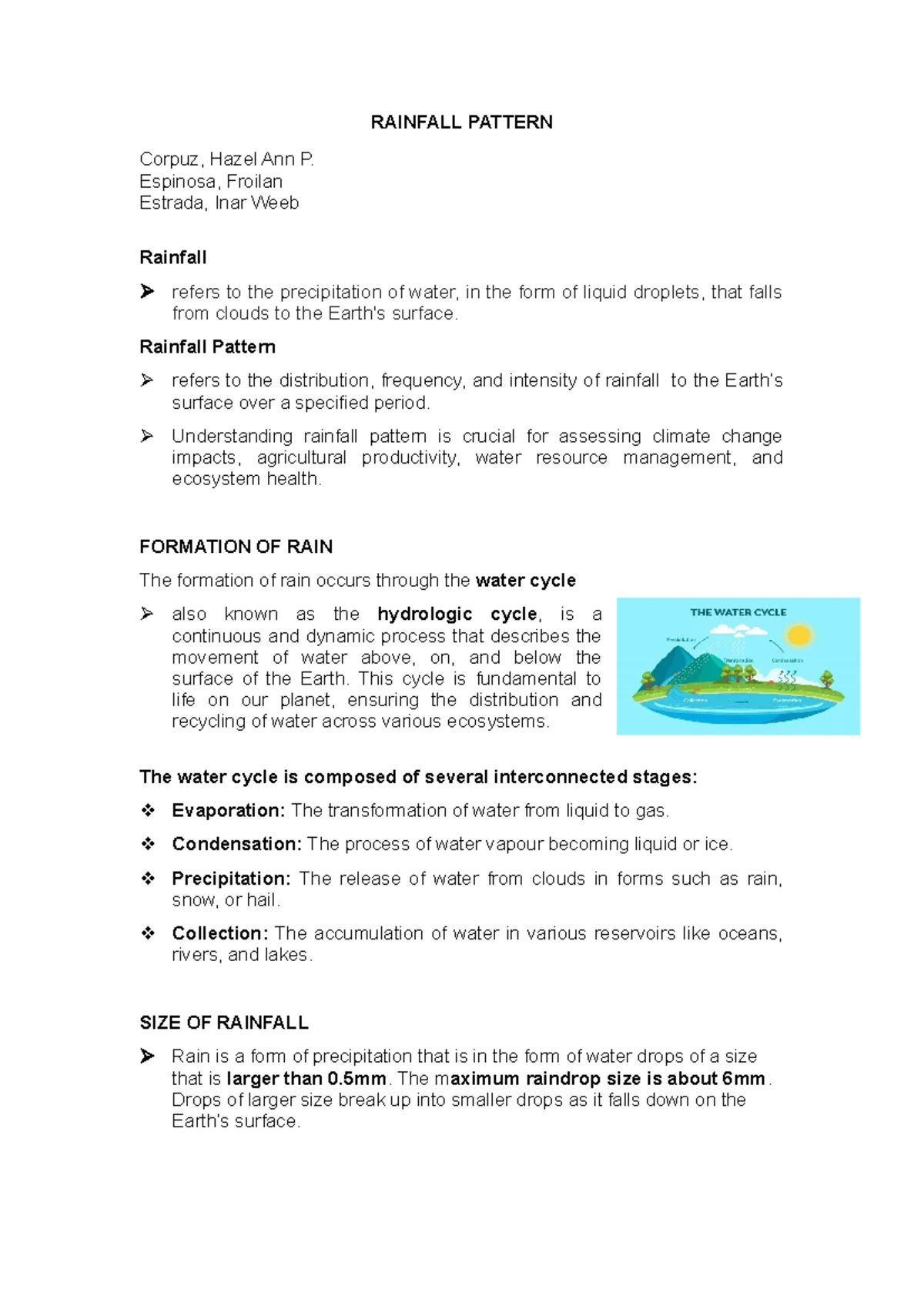 RAIN FALL PATTERNS: Understanding Precipitation Types and Formation ...