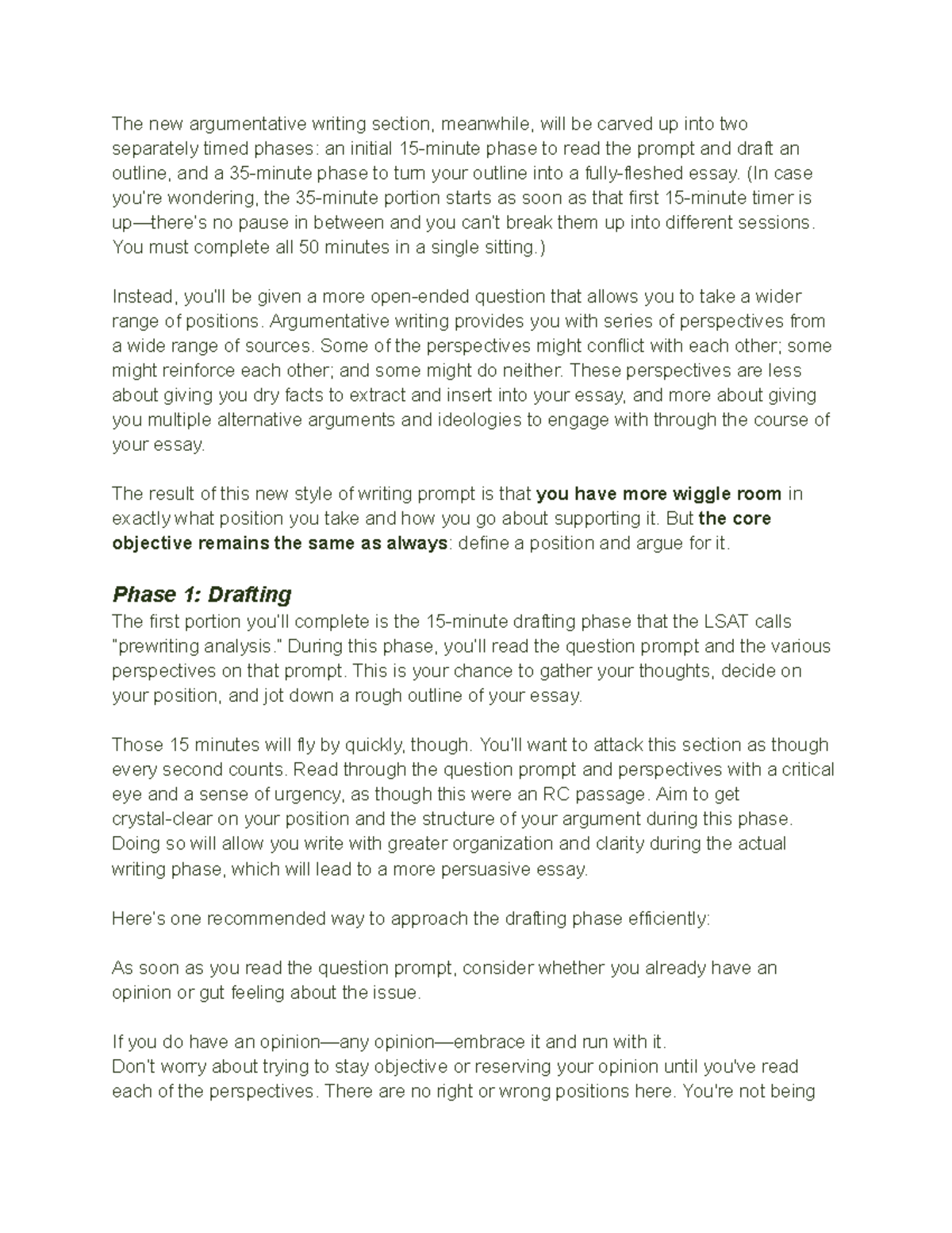 LSAT Writing: Strategies for Argumentative Essay Success - Studocu