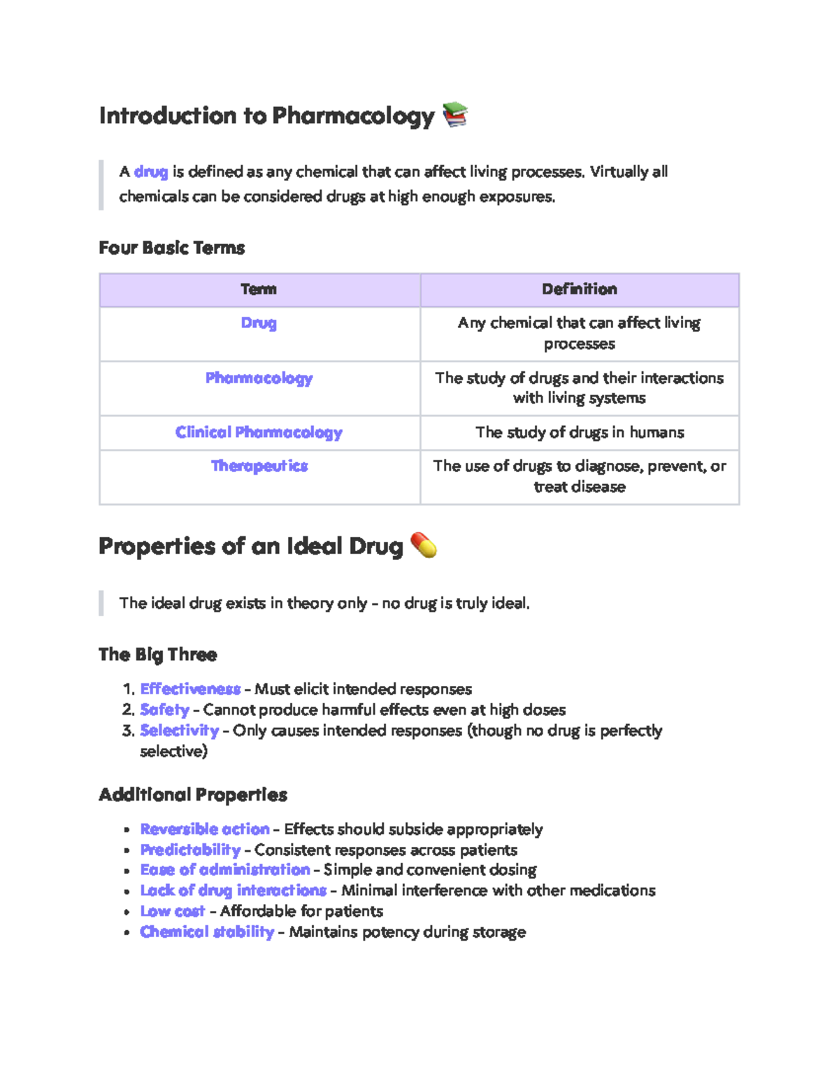 Week 1 Pharmacology: Introduction to Drug Properties and Regulations ...