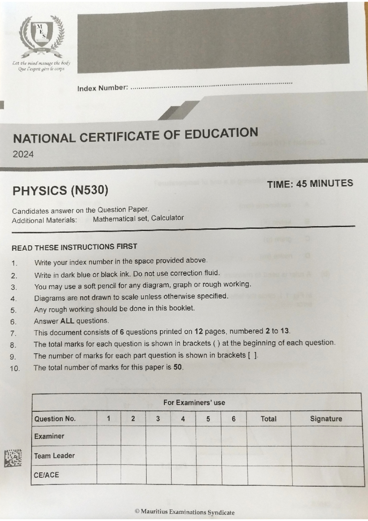 NCE N530-2024 - Past papers - Marketing - Studocu