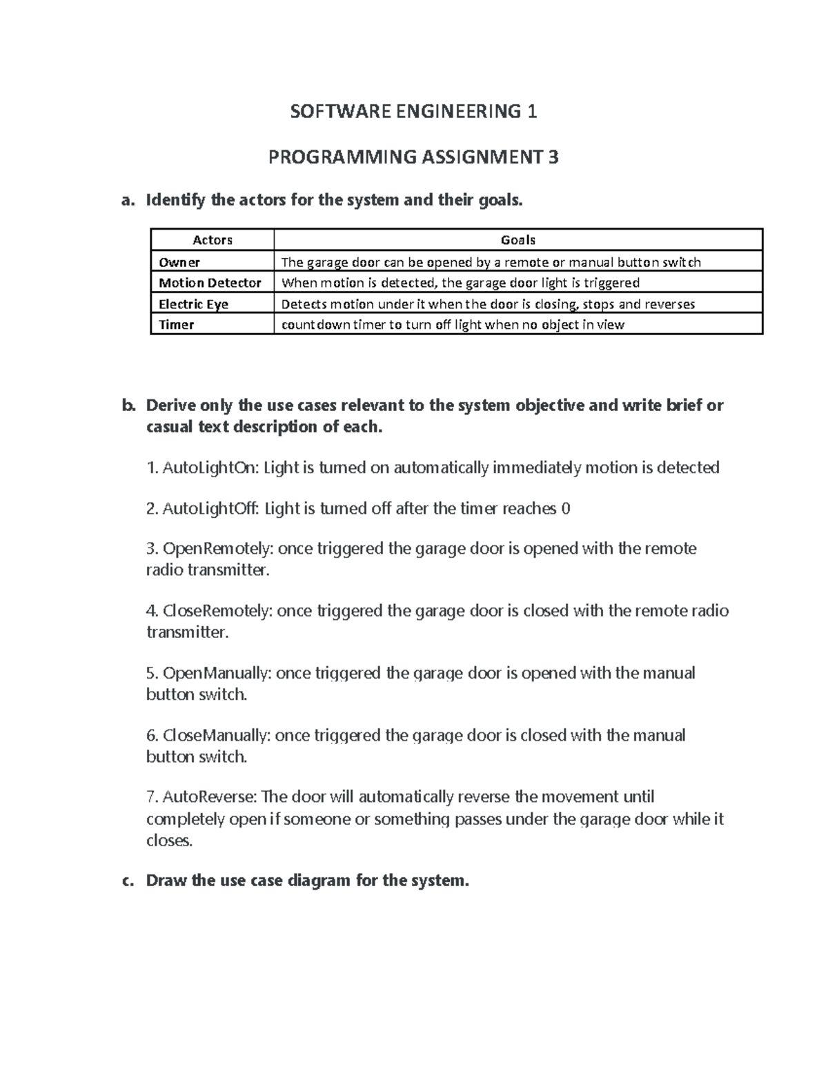 Programming Assignment 3 - SOFTWARE ENGINEERING 1 PROGRAMMING ...