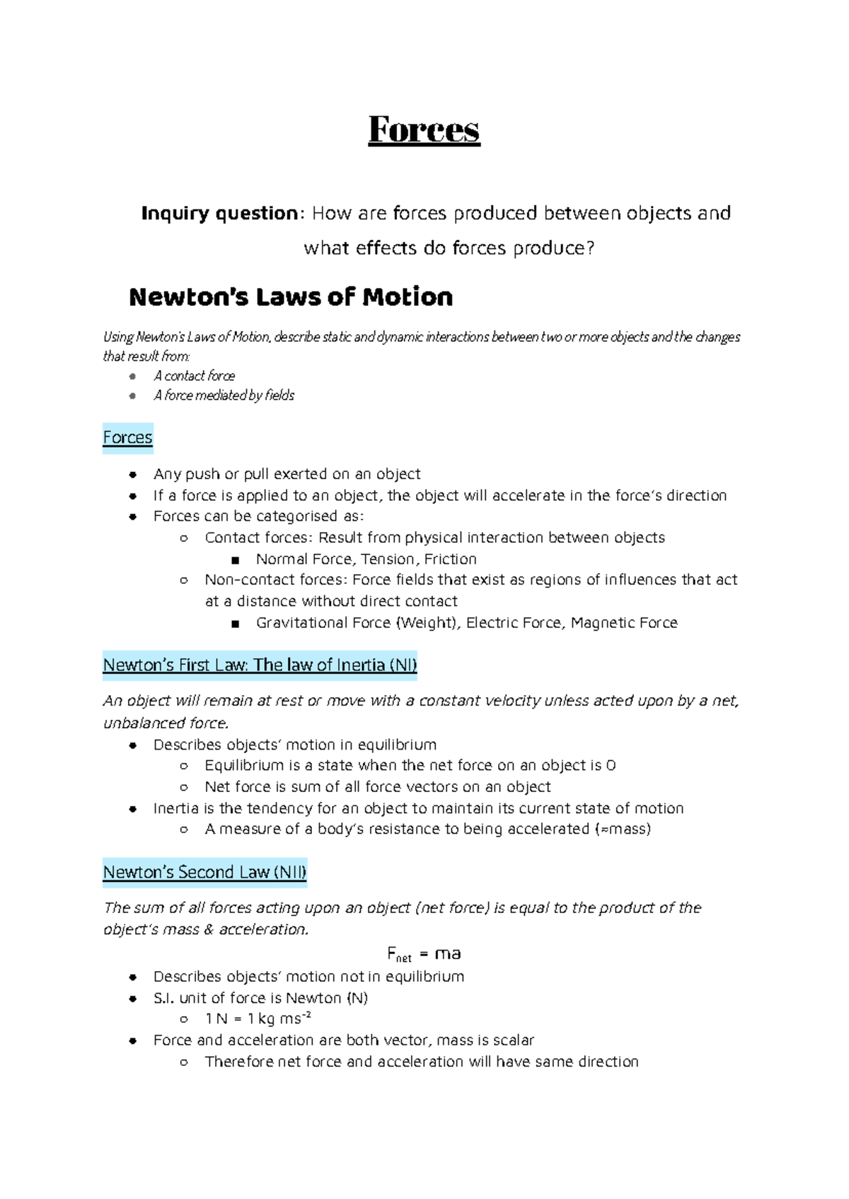 Physics Module 2: Forces, Motion, and Energy Concepts - Studocu