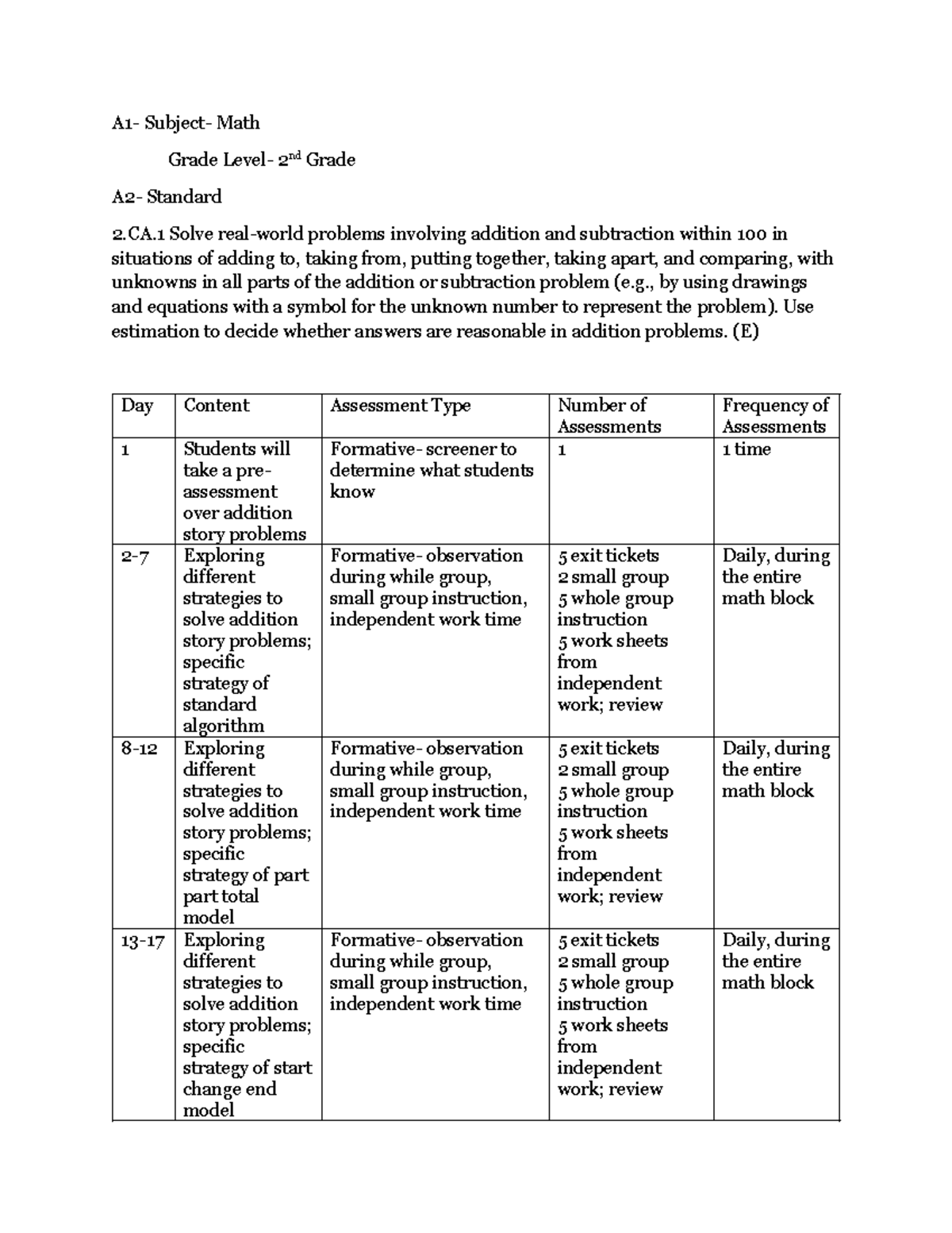 D184 Task 1 - Passed assessment! 2nd Grade - A1- Subject- Math Grade ...