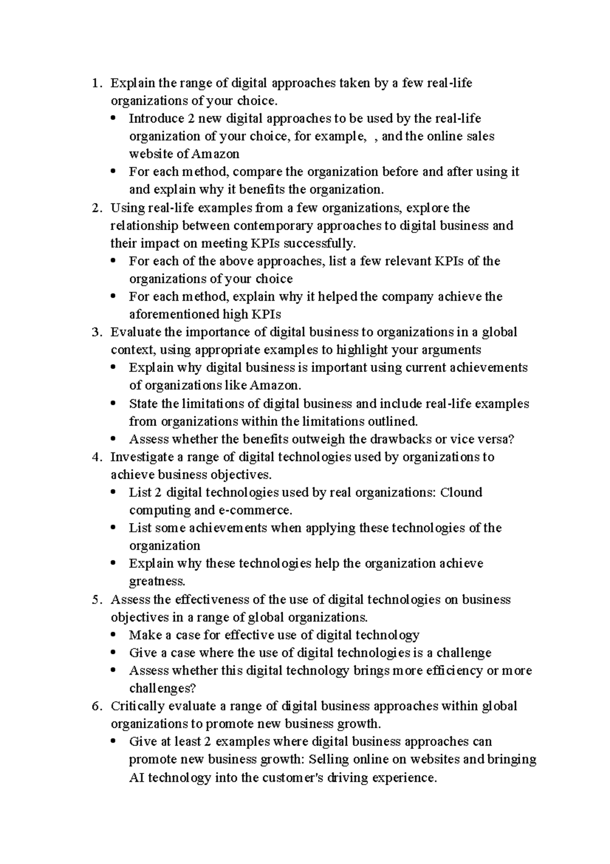 Ouline martin - good - Explain the range of digital approaches taken by ...
