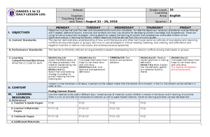 Detailed Lesson Plan: Multimedia Resources for Grade 7 (EDUC 134) - Studocu