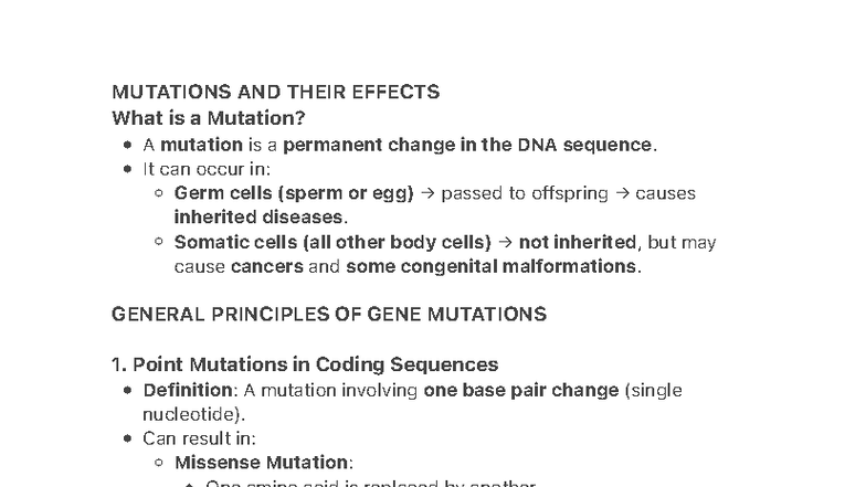 Genetic Disorders Pathophysiology PT 1: Mutations & Mendelian Effects ...
