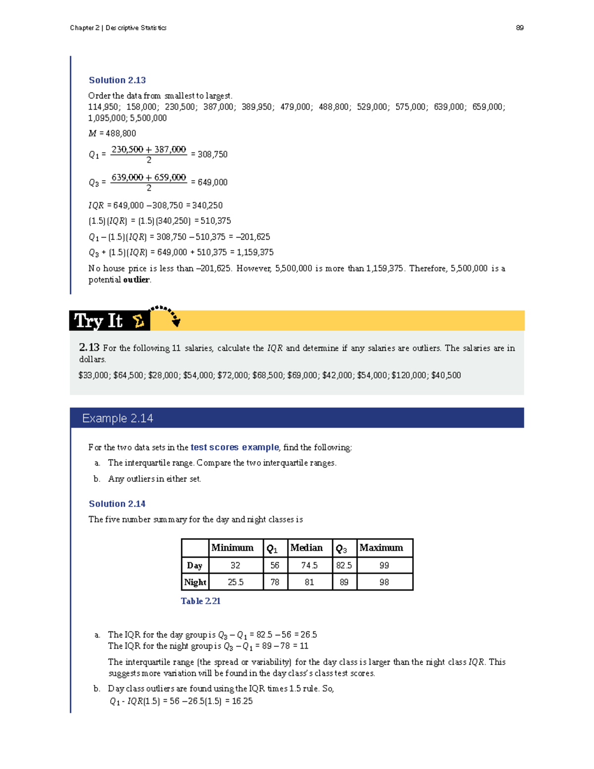 Chapter 2: Descriptive Statistics Solutions (Introductory Stats) - Studocu