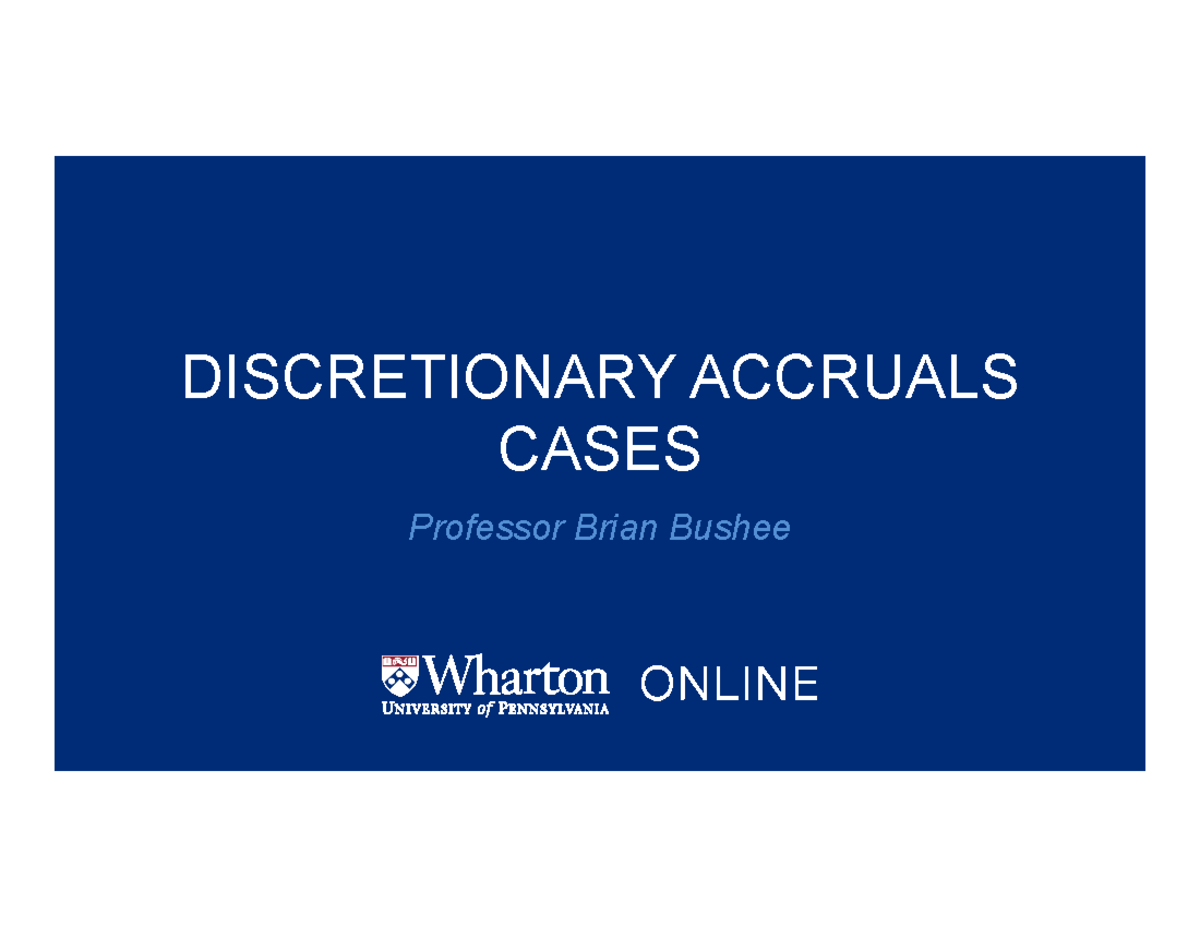 Discretionary Accruals Case Study: Pawsome Electronics & Pup Phone ...