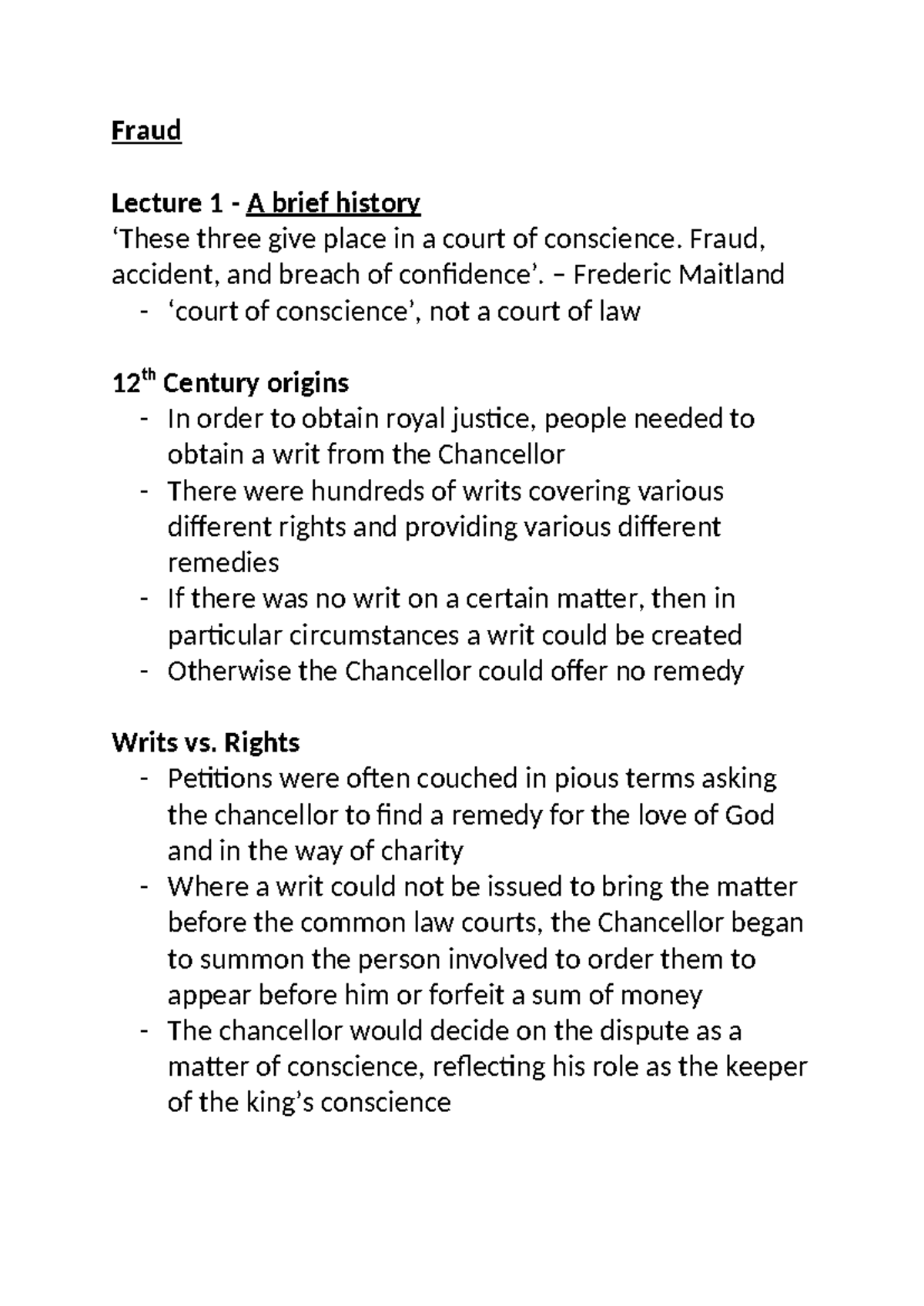 Fraud Lecture 1 & 2: Historical Context and the Fraud Act 2006 Overview ...