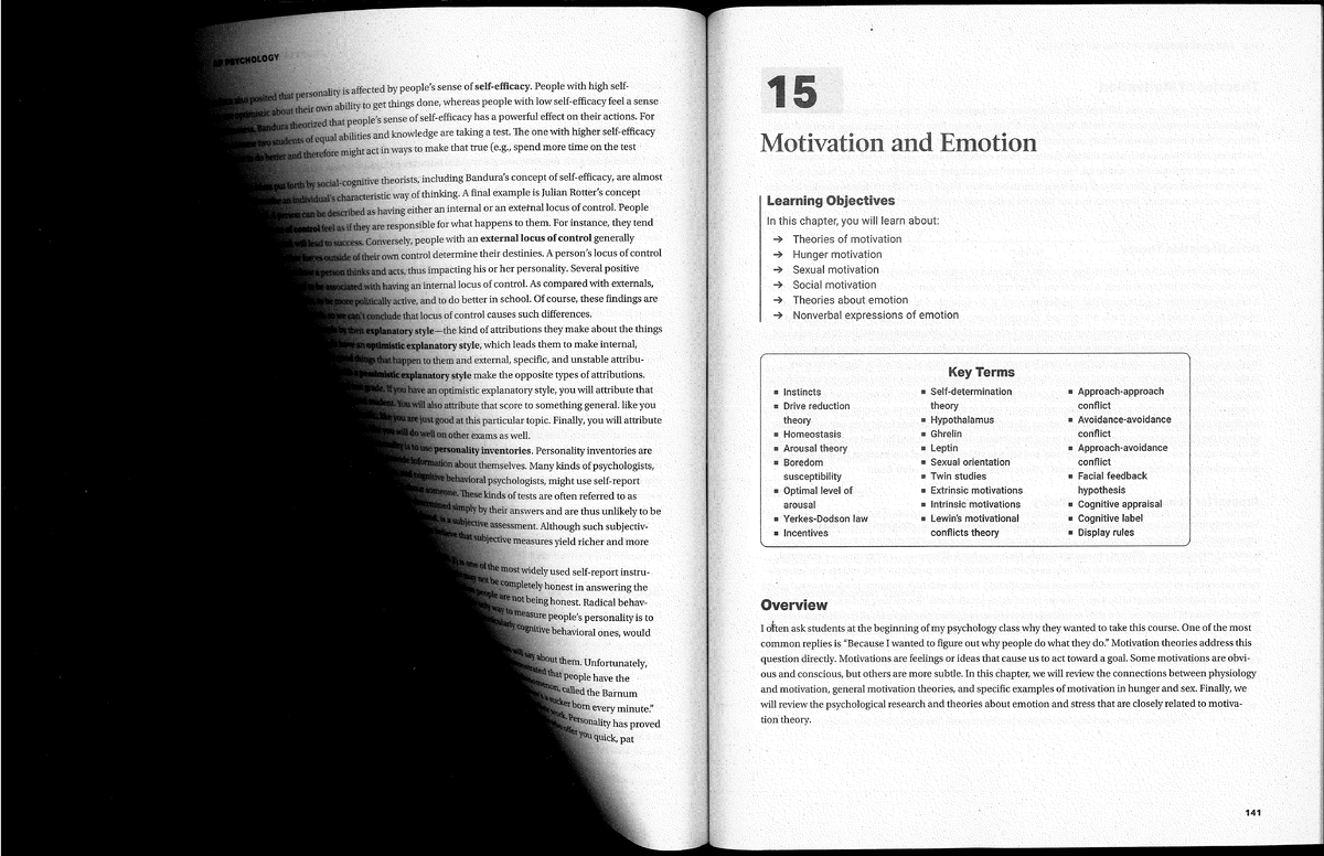 AP PSYCHOLOGY CHAPTER 15: Theories of Motivation and Emotion - Studocu
