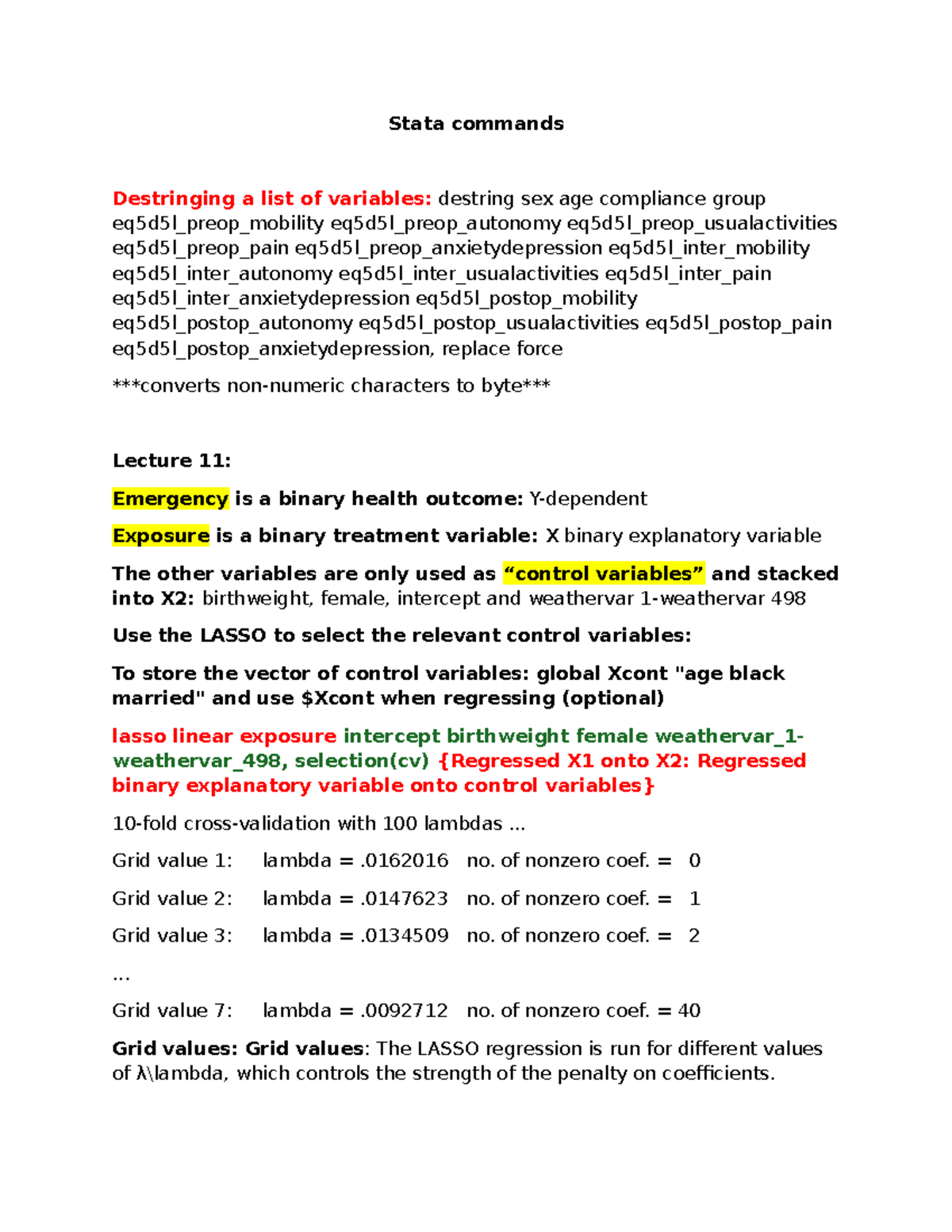 Stata Commands Nanana Stata Commands Destringing A List Of