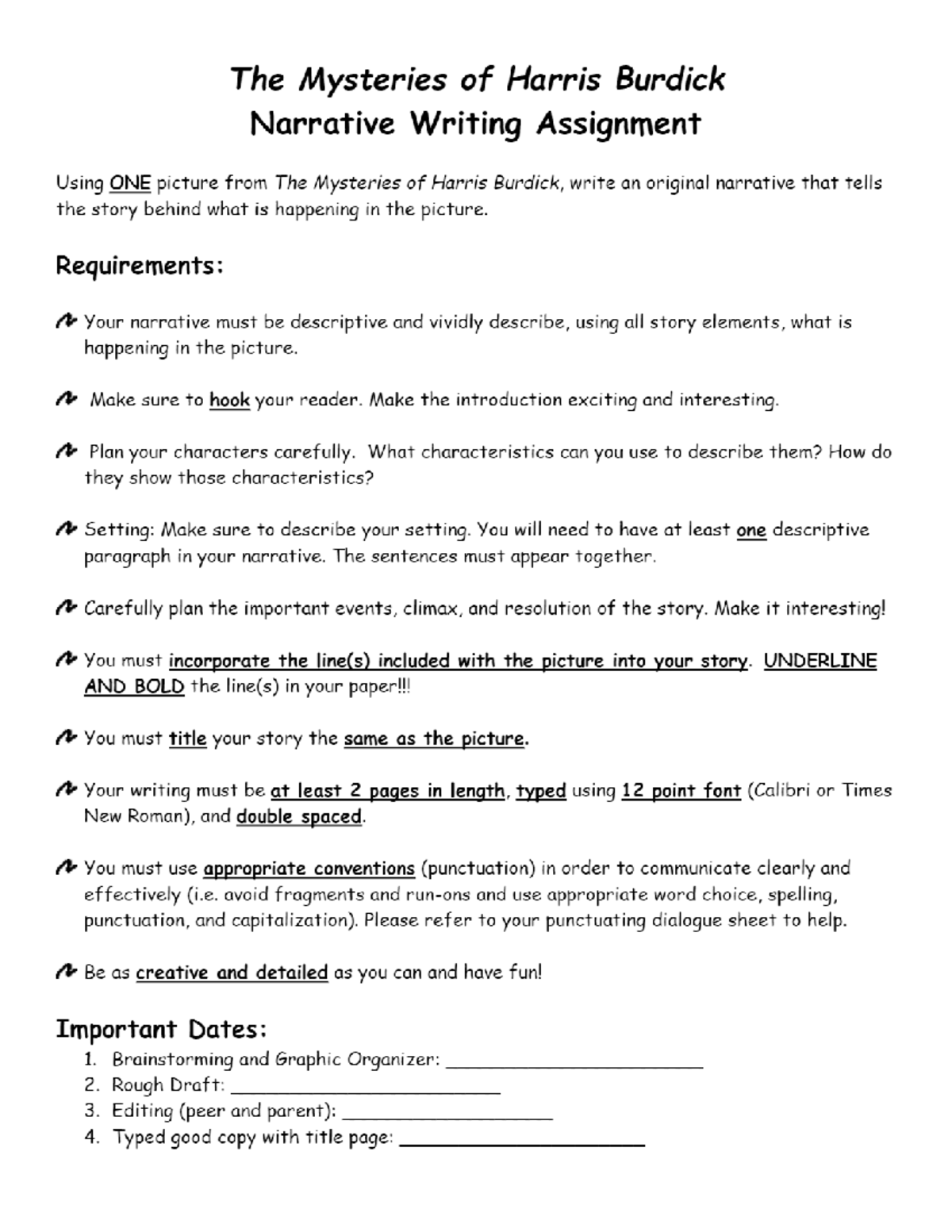 Carter Wilson - The Mysteries of Harris Burdick Narrative Assignment ...