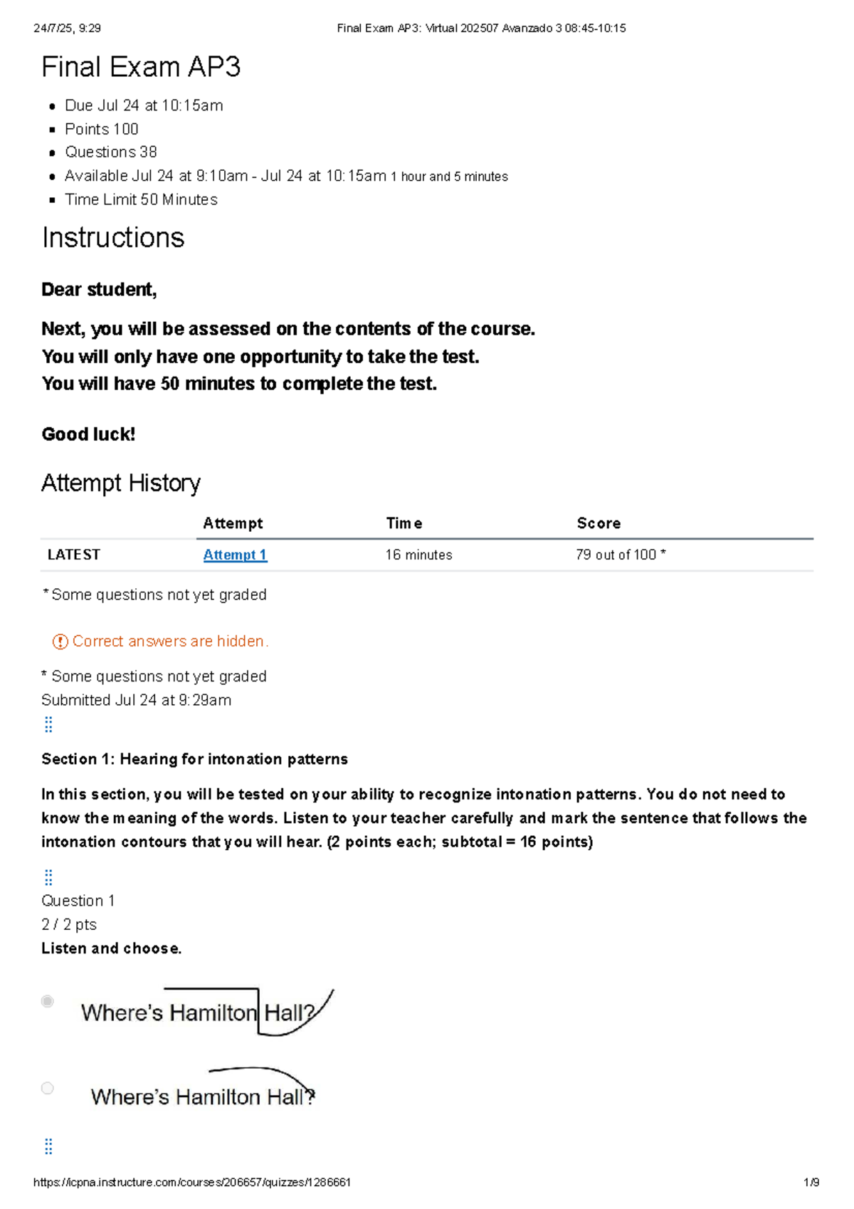 Final Exam AP3: Virtual 202507 Avanzado 3 Overview and Instructions - Studocu