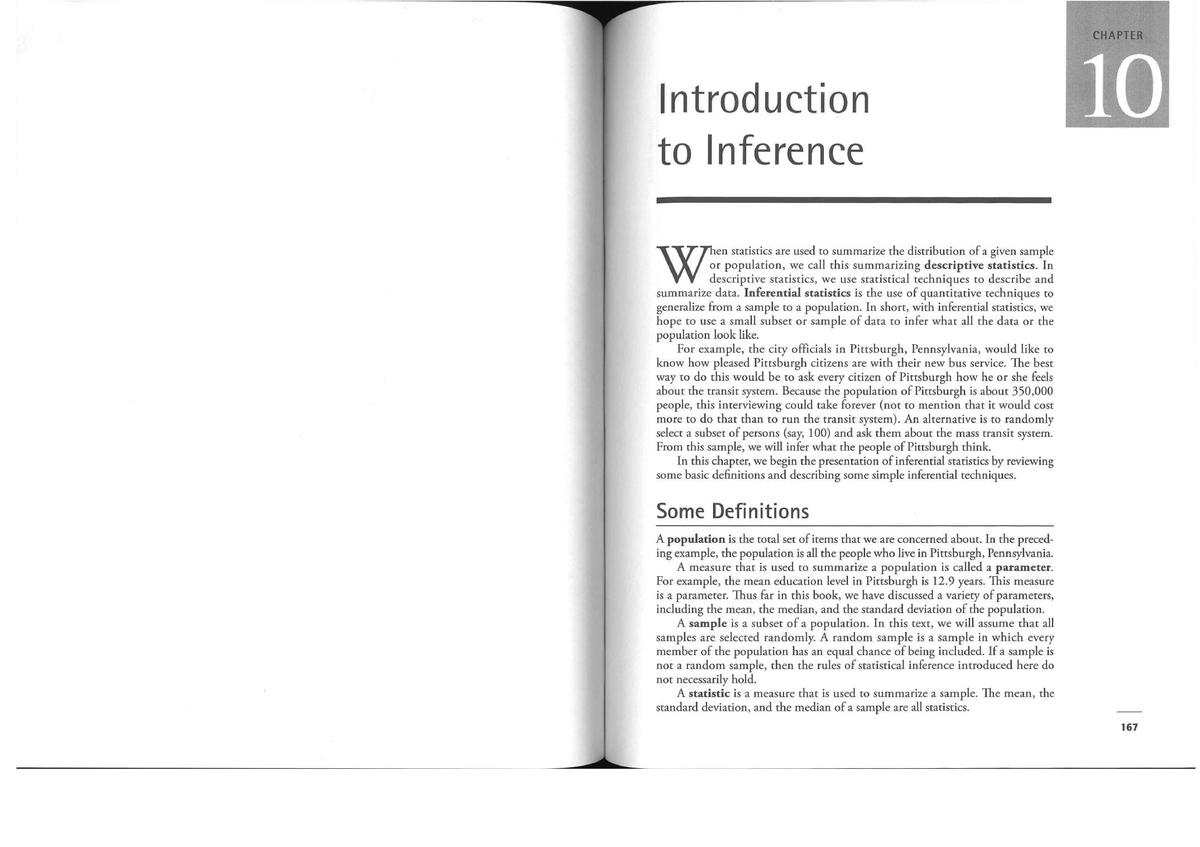 Inferential Statistics: Estimating Population Parameters in Samples (IM 101) - Studocu