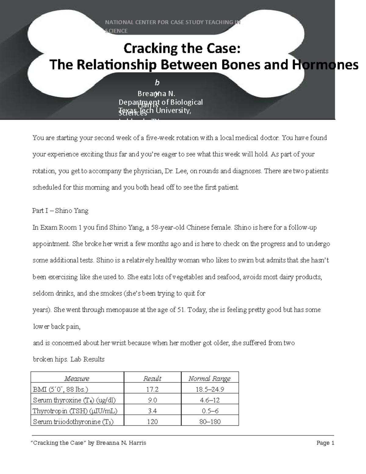 Bone Remodeling and Hormonal Effects - Anatomy 1 Case Study - Studocu