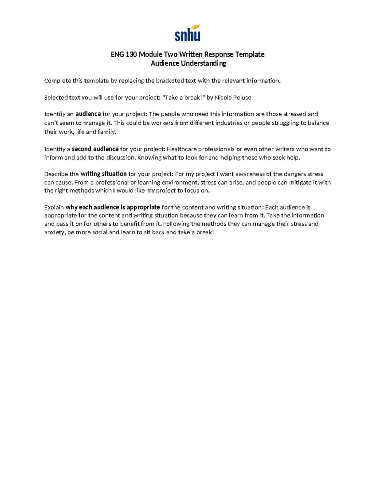 ENG 130 Module Two Written Response Template - ENG 130 Module Two ...