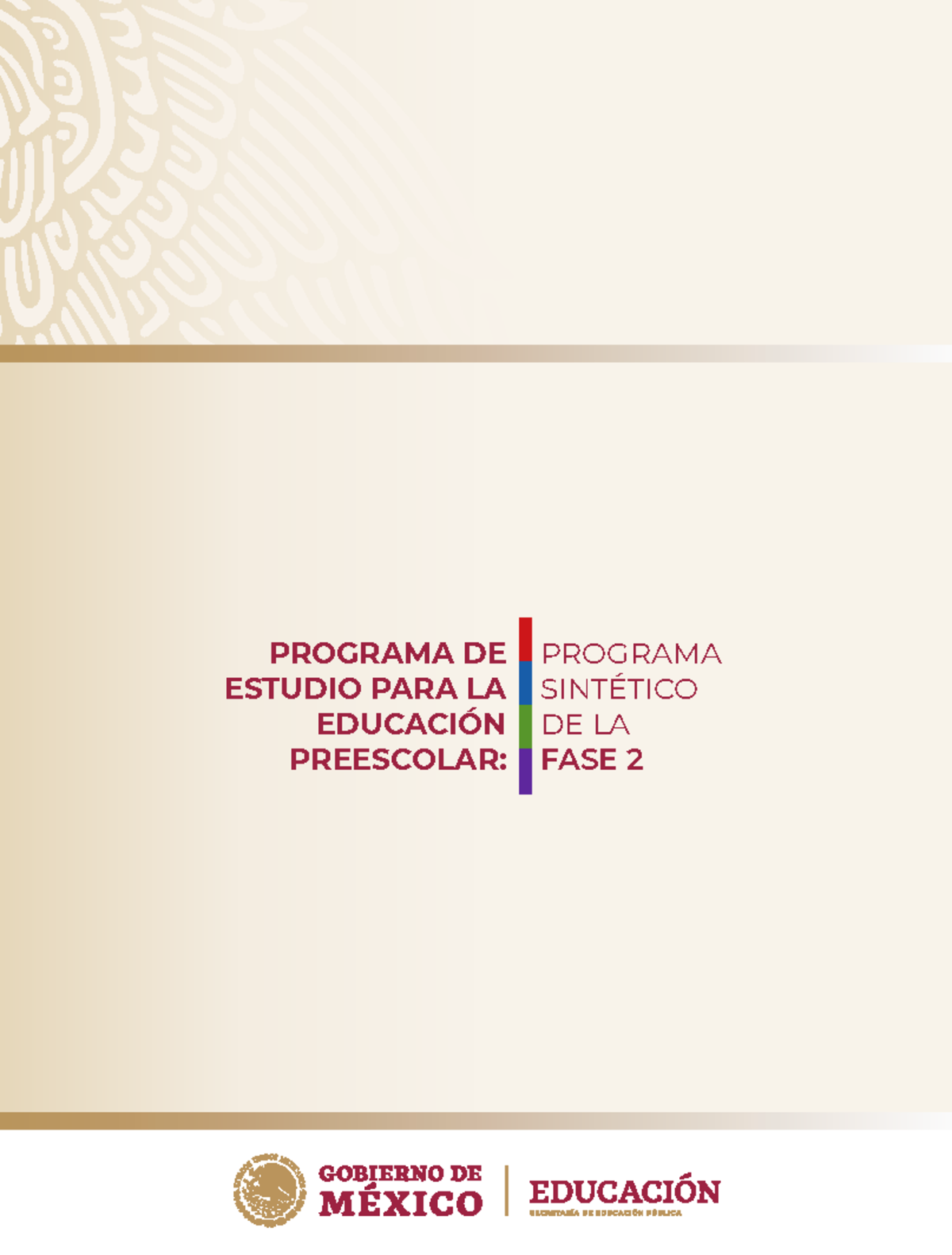 Programa Sintético de Educación Preescolar: Fase 2 - Studocu