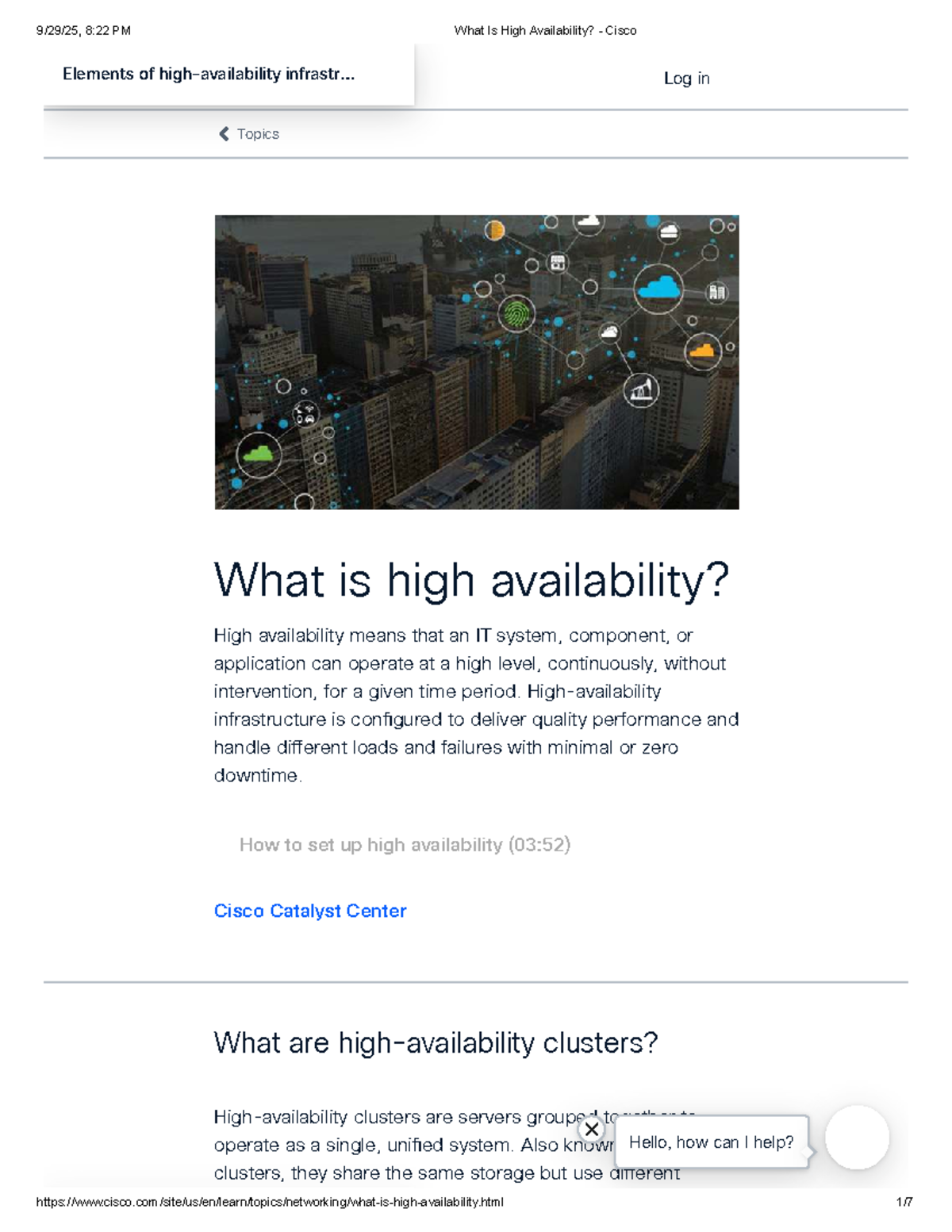 Understanding High Availability in IT Systems (Cisco) - Studocu