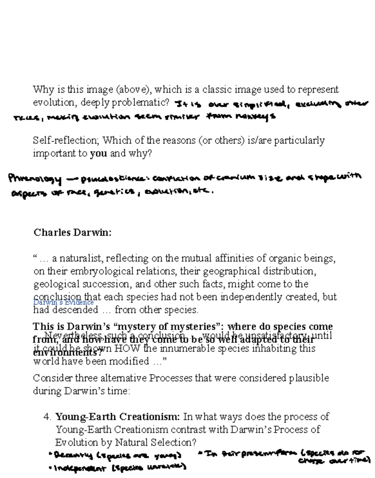 Darwin's Theory of Evolution & Hardy-Weinberg Equilibrium (BIO 101 ...