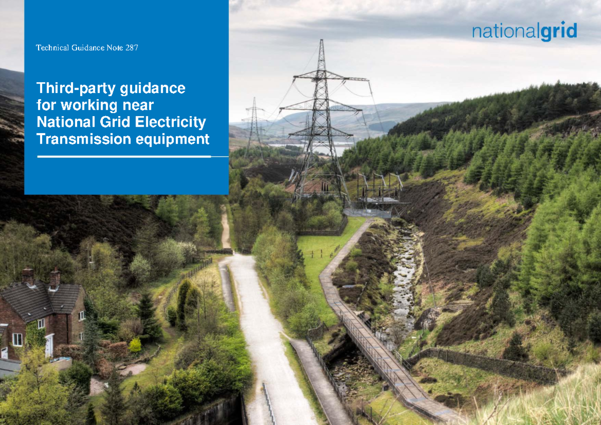 Technical Guidance Note 287: Working Near National Grid Overhead Lines ...