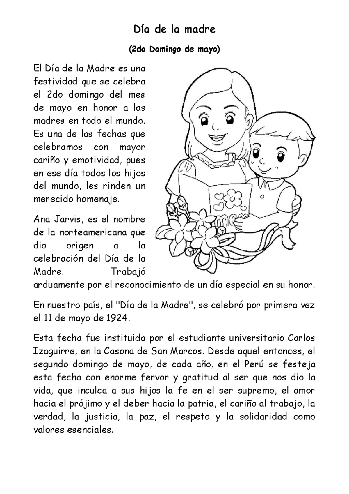 Día de la Madre: Celebración del 2do Domingo de Mayo - Studocu