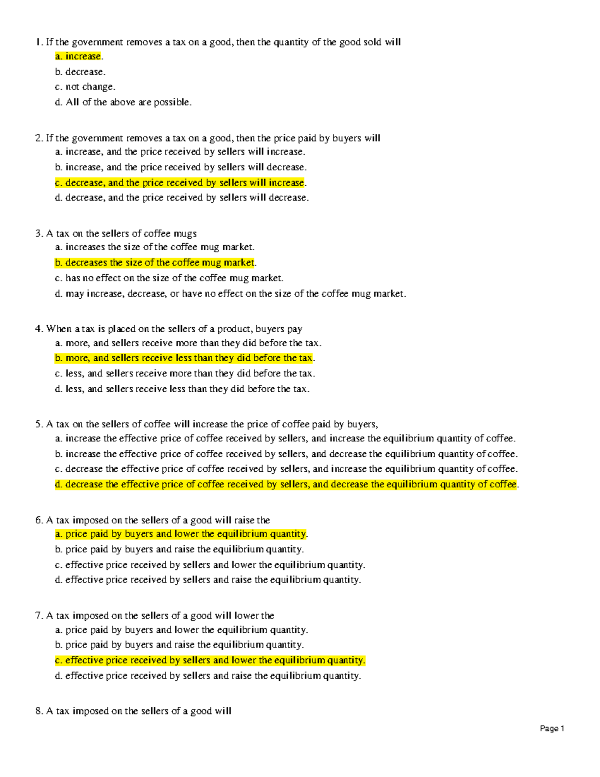 Sec 6.2 MC Taxes - Multiple Choice Questions and Answers - Studocu