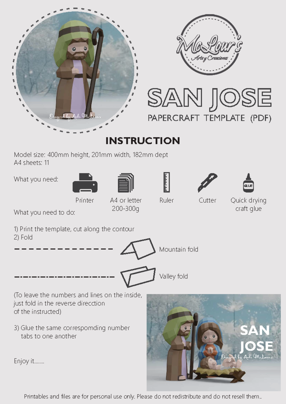 SAN JOSE Designed Arte Papercraft Template Instructions (PDF) - Studocu