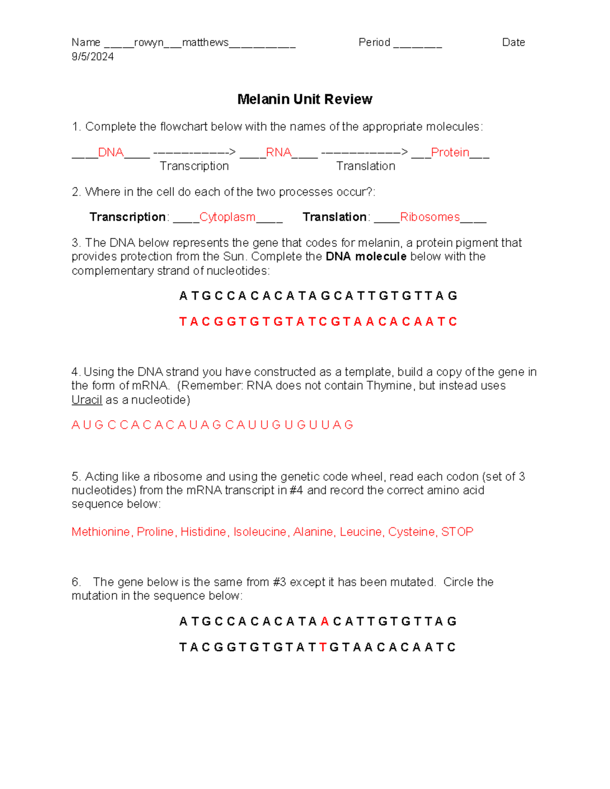 Melanin Unit Review for Biology (BIO 101) - Exam Preparation Guide ...