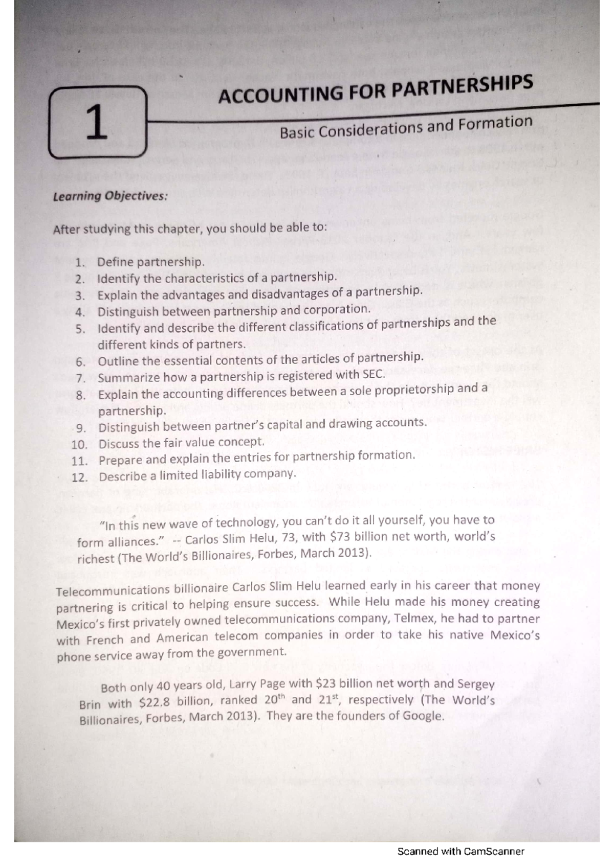 ACC 102 - Comprehensive Overview of Accounting for Partnerships - Studocu