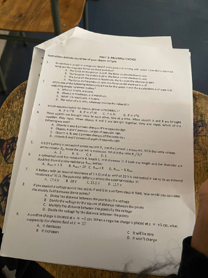 final exam phy1011 - Physics freshman course - Studocu