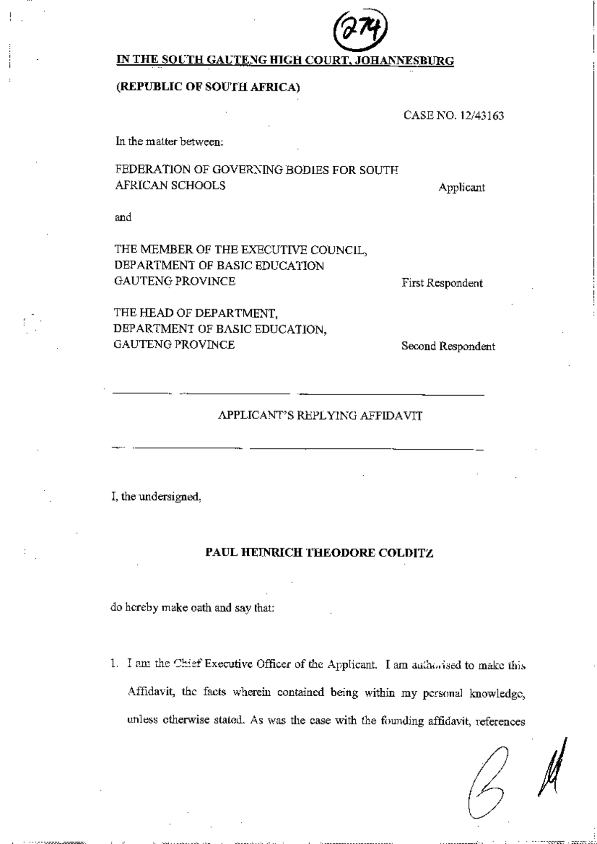 Affidavit Reply Template for Legal Proceedings - Studocu