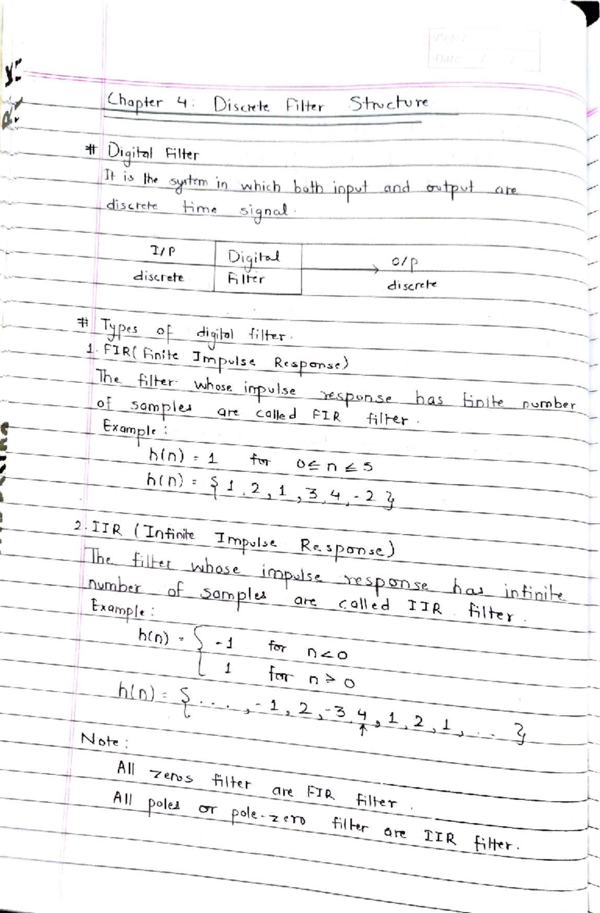 SSP NCIT Chapter 4: Discrete Filter Structures and Realizations - Studocu