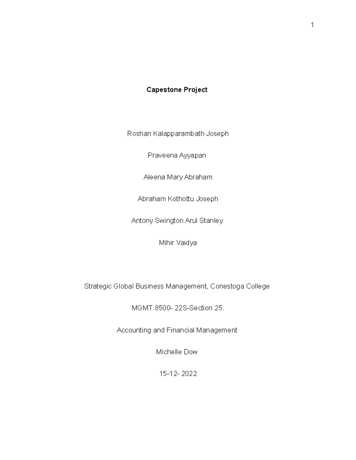 Final Memo: Strategic Global Business Management (MGMT 8500-22S) - Studocu