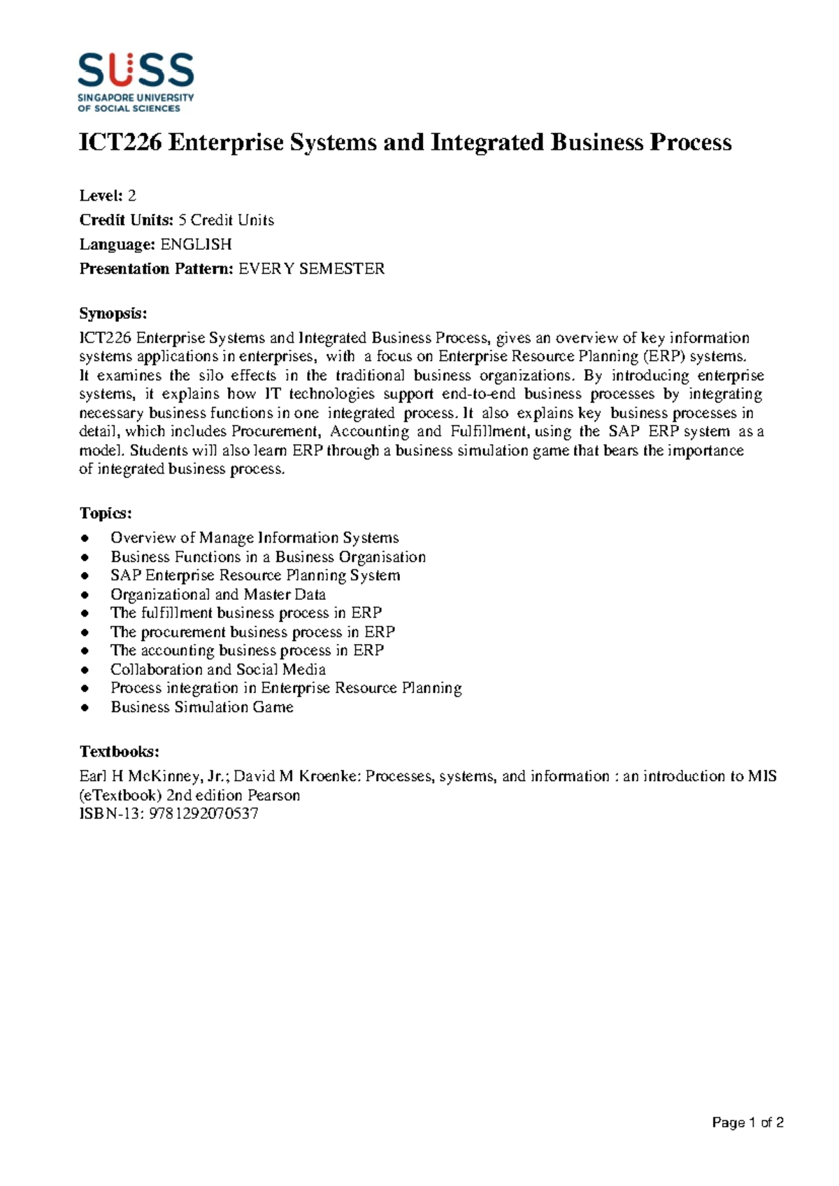 ICT226 - Module Summary: Key Insights & Learning Outcomes - Studocu