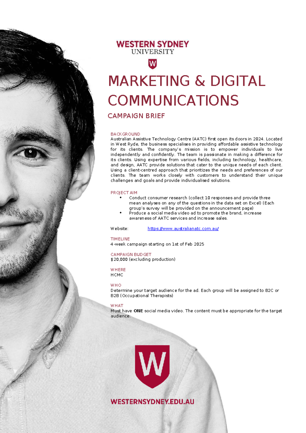 MDC Group Project Brief: Digital Marketing Campaign for AATC - Studocu